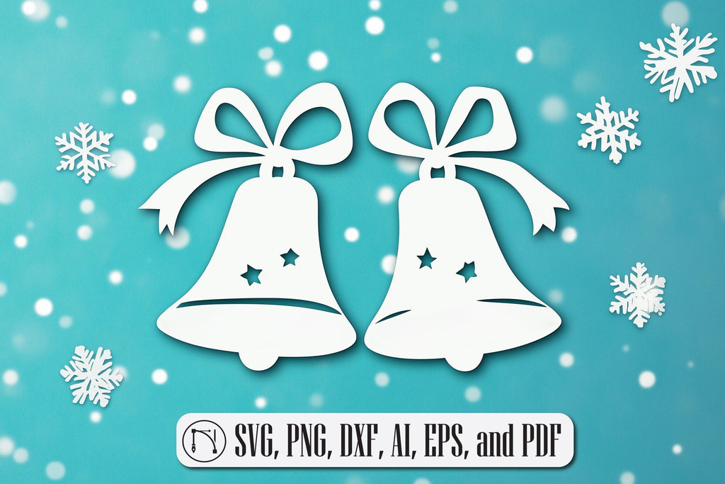 Paper Cut Bells SVG Cut File - So Fontsy