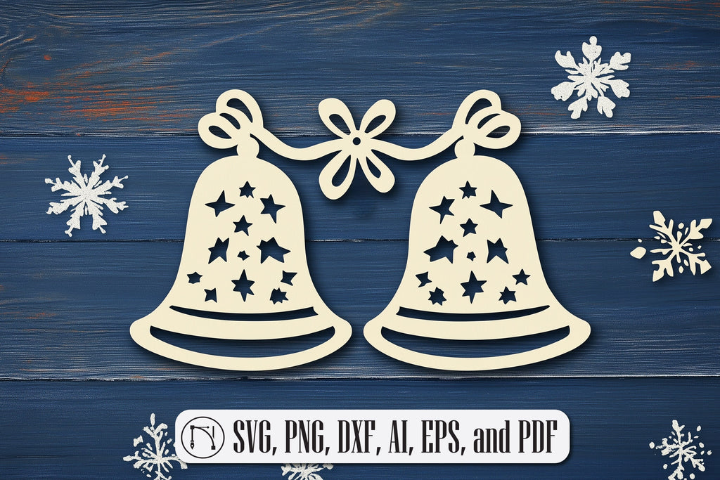 Paper Cut Bells SVG Cut File - So Fontsy