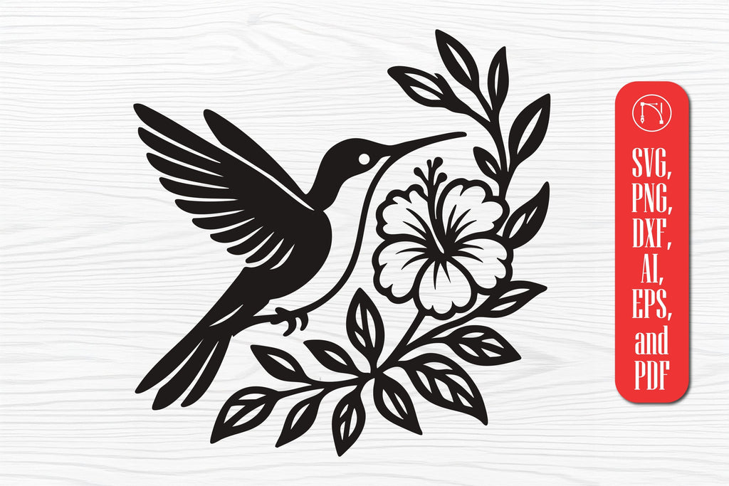 Paper Cut Hummingbird SVG Cut File - So Fontsy