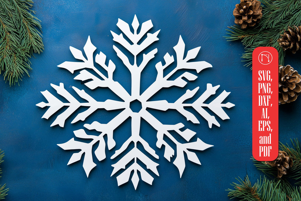 Paper-Cut Snowflake Ornament SVG cut file - So Fontsy