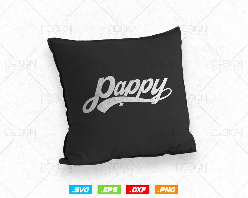 Pappy Retro Style Fathers Day Svg, Poppy Papa Grandpa Vintage T shirt ...
