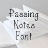 Passing Notes Font OTF, Fonts for Crafting, Handwritten Font - So Fontsy
