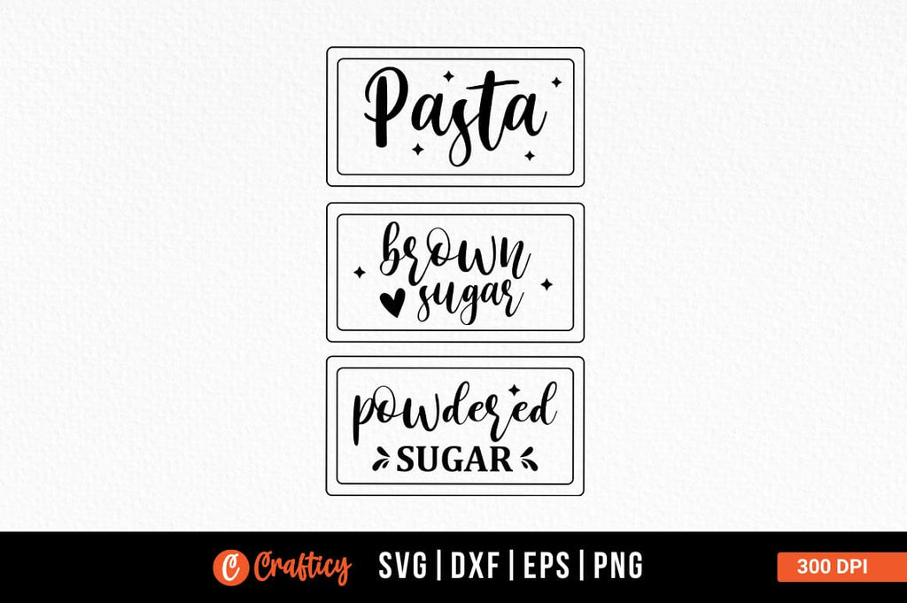 Pasta brown sugar powdered sugar SVG Design - So Fontsy