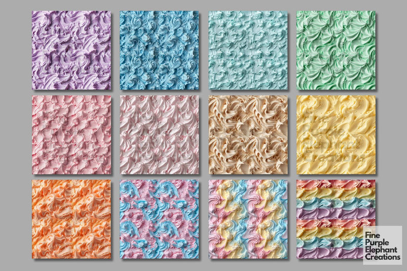 Pastel Birthday Cake Frosting Icing Texture Paper - So Fontsy