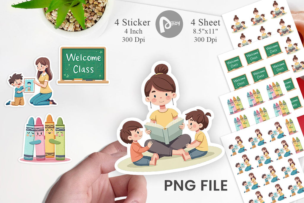 Pastel Felt Class Sticker - So Fontsy