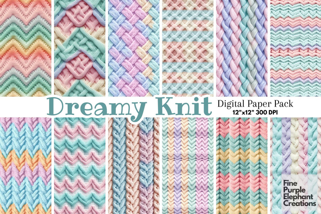 Pastel Knit Fabric Texture Sublimation - So Fontsy