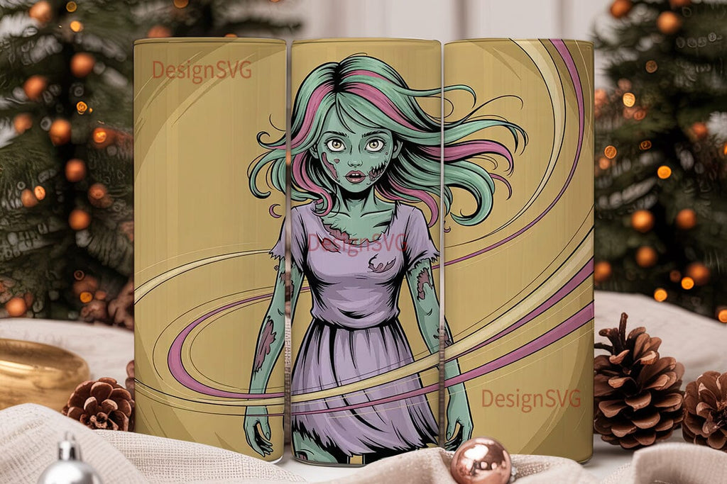Pastel Zombie Girl 20oz Tumbler Wrap - So Fontsy