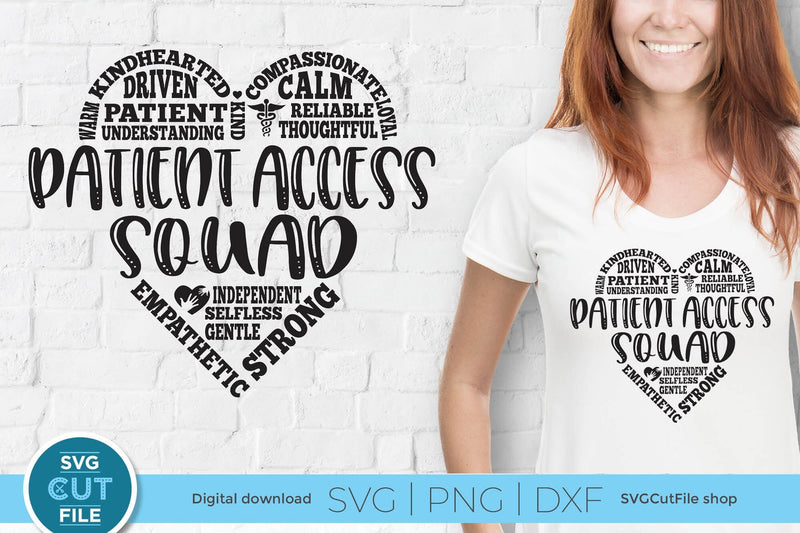 Patient Access Squad SVG Subway Heart - So Fontsy
