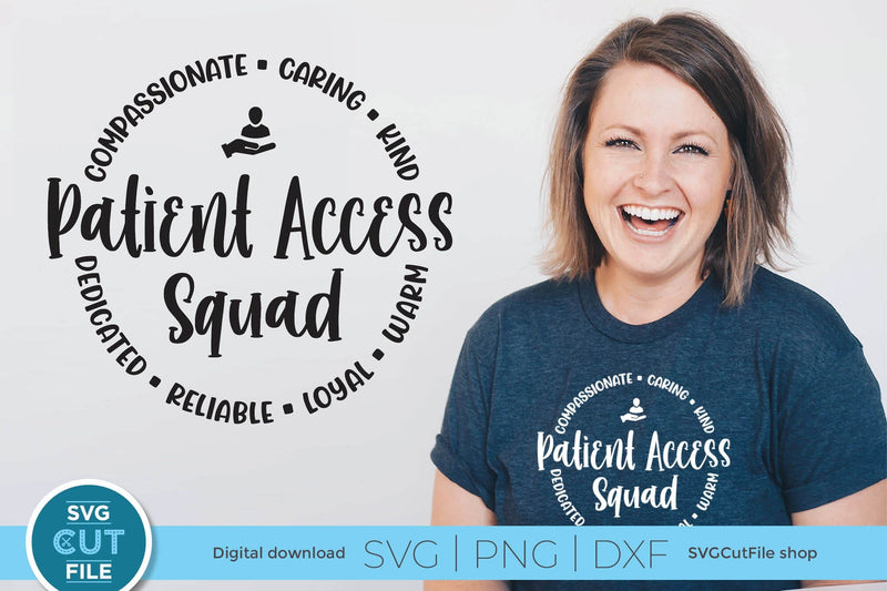 Patient Access Squad SVG with Round Circle - So Fontsy