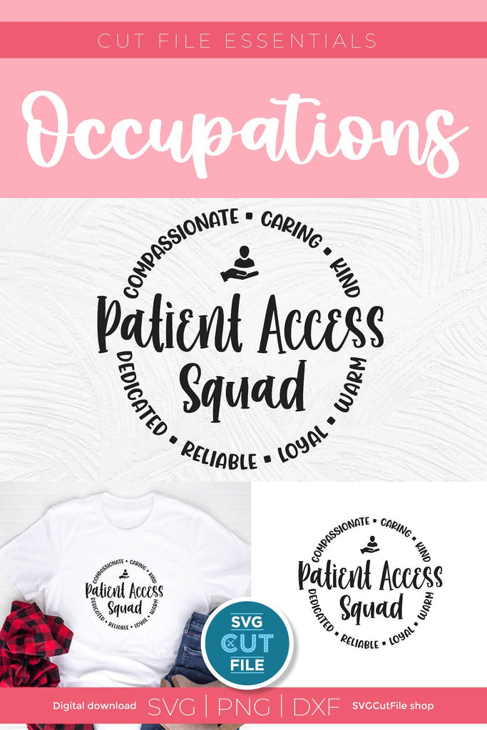 Patient Access Squad SVG with Round Circle - So Fontsy