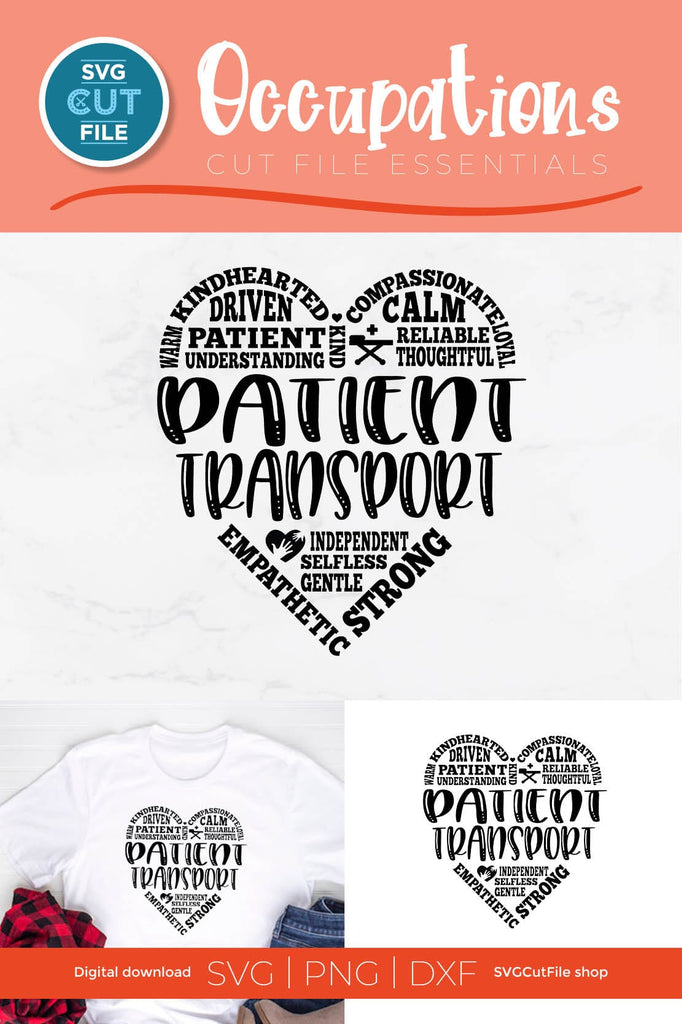 Patient Transport svg, Patient Transporter Gift for a Driver - So Fontsy