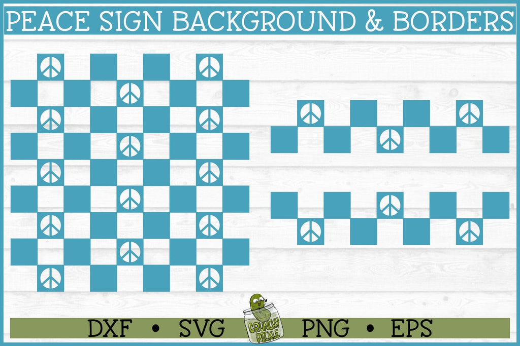 Peace Sign Checkerboard SVG Files - So Fontsy