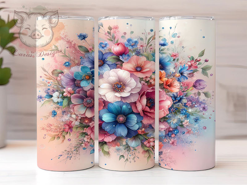 Peach Blossom Spring 20oz Tumbler Wrap, Spring Flower Design, 20oz ...