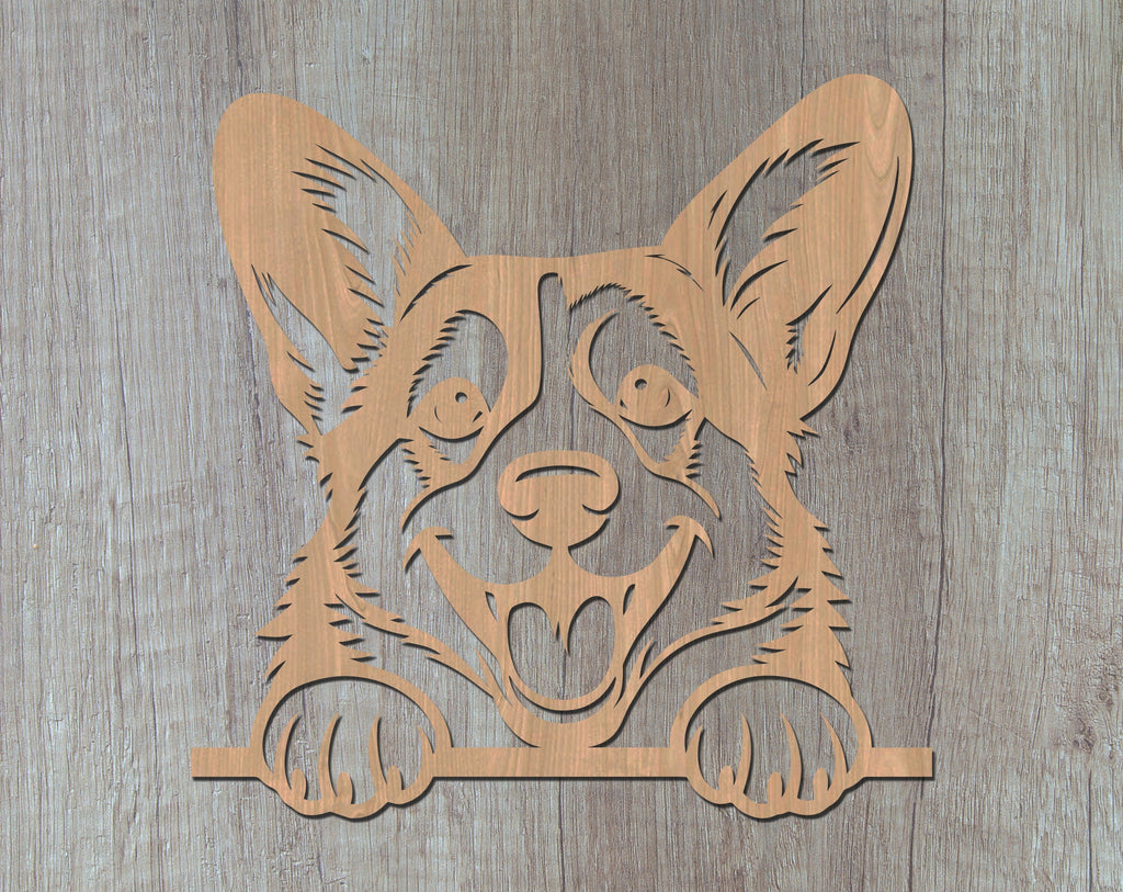 Peeking Corgi Laser SVG, Dog Paw Print, Pet Lover Cut File, Animal Art ...