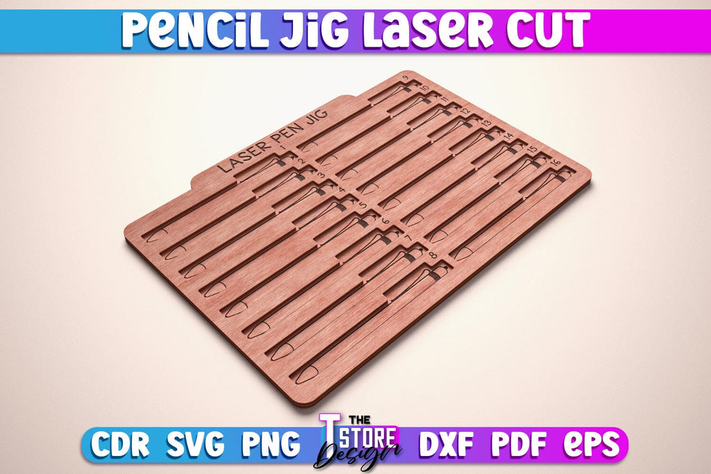 Pencil Jig Laser Cut SVG | Watch Band Jig | Teacher Gift Design ...