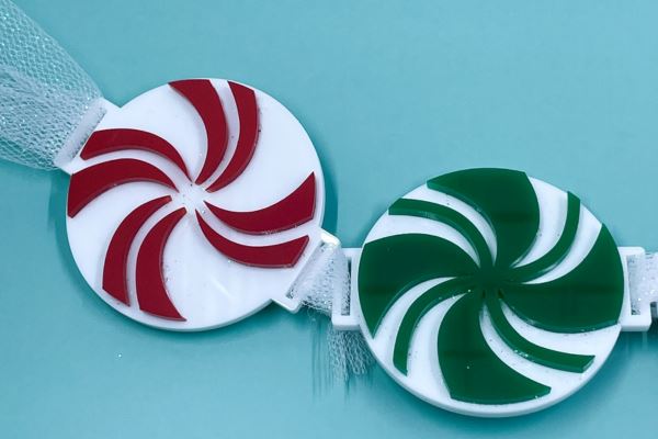 Peppermint Candy Banner Laser SVG File - So Fontsy