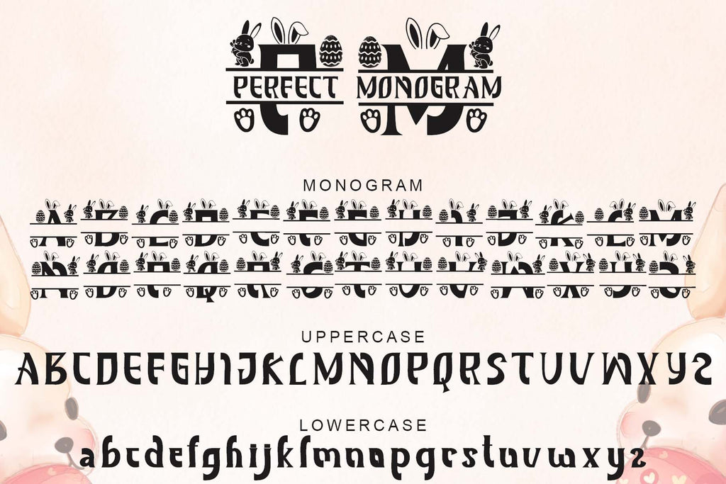 Perfect Easter Monogram - So Fontsy