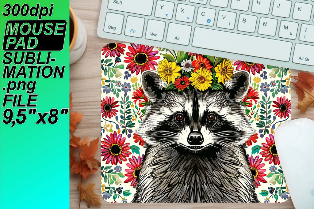 perfect for your craft! , High-quality mouse pad PNG, Raccon - So Fontsy