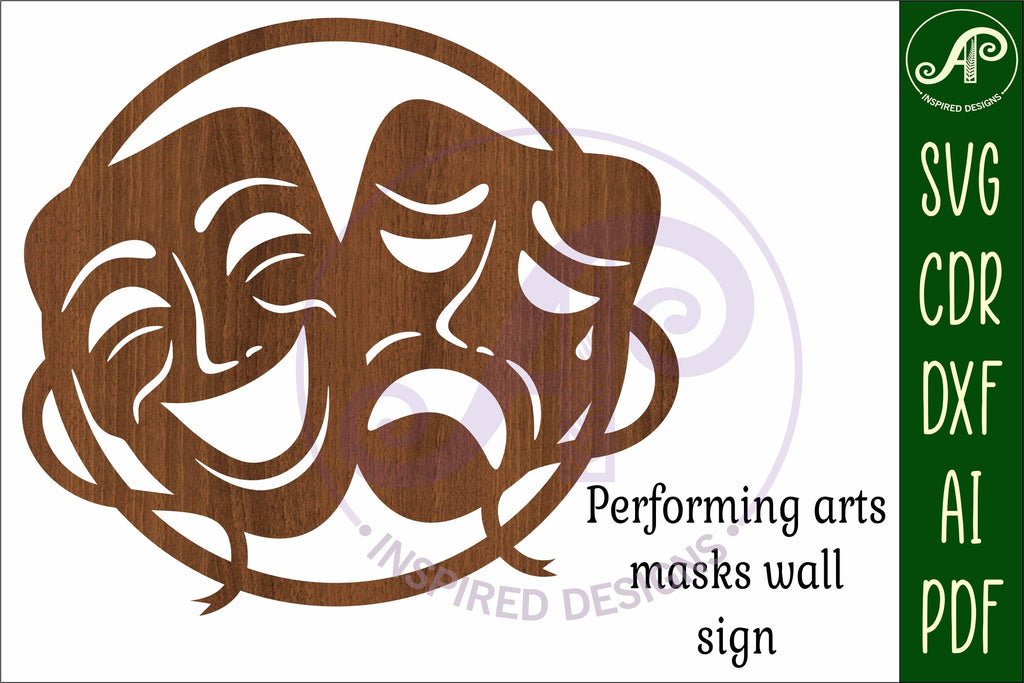 Performing arts wall art sign, SVG file. vector - So Fontsy