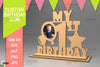 Personalized Birthday Sign. Photo Frame Laser Cut - So Fontsy