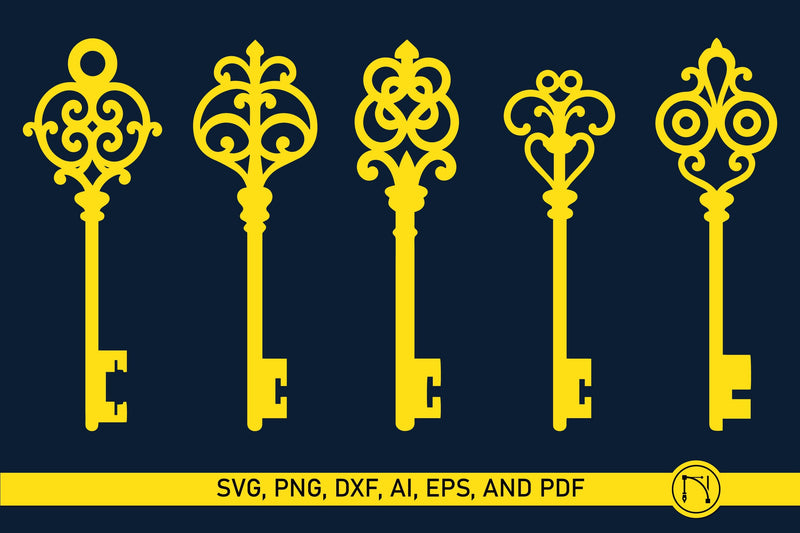 Personalized Christmas Key SVG Bundle - So Fontsy