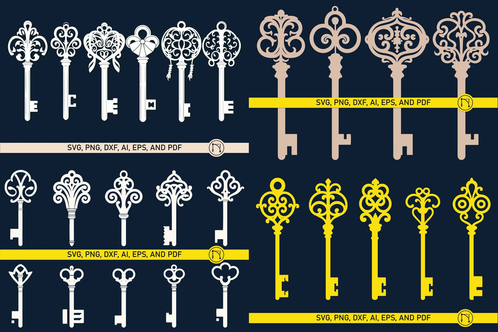 Personalized Christmas Key SVG Bundle - So Fontsy