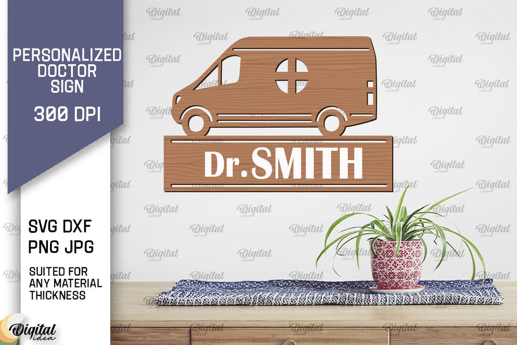 Personalized Doctor Sign Laser Cut. Wall Decor SVG - So Fontsy