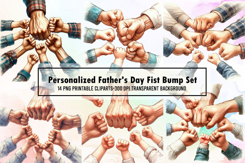 Personalized Father's Day Fist Bump Set - So Fontsy