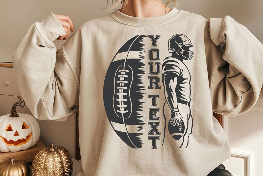 Personalized Football Player SVG PNG: American Football Design - So Fontsy