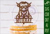 Personalized Highland Cow cake topper SVG laser cut - So Fontsy