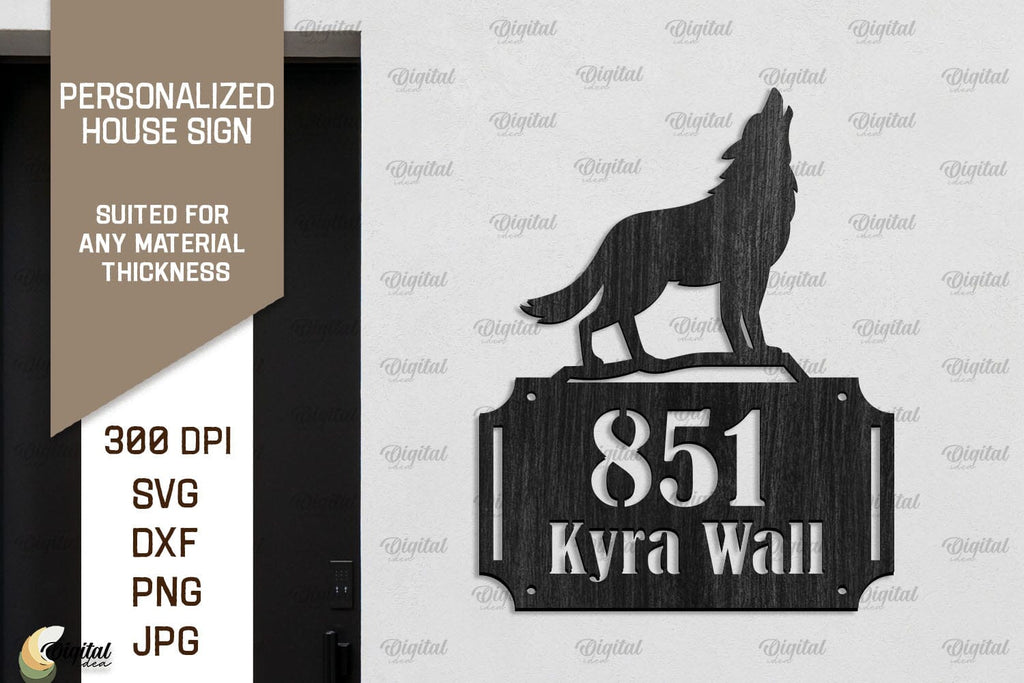 Personalized House Sign Laser Cut. Home Decor SVG - So Fontsy