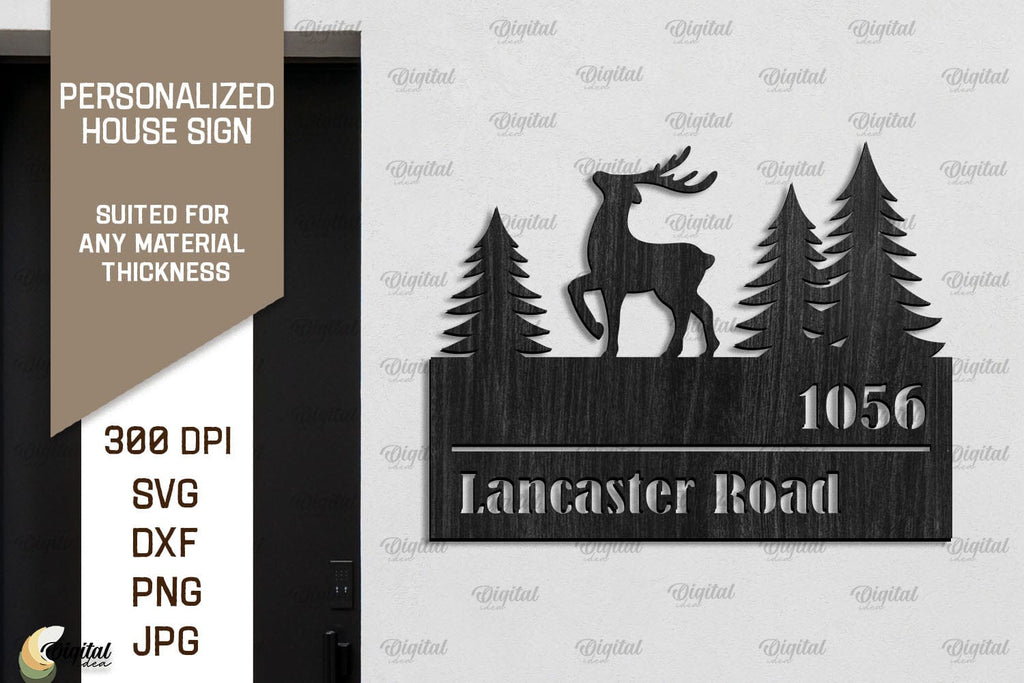 Personalized House Sign Laser Cut. Home Decor SVG - So Fontsy