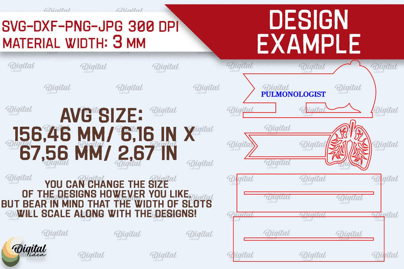 Personalized Pulmonologist Doctors Desk Nameplate Laser Cut - So Fontsy