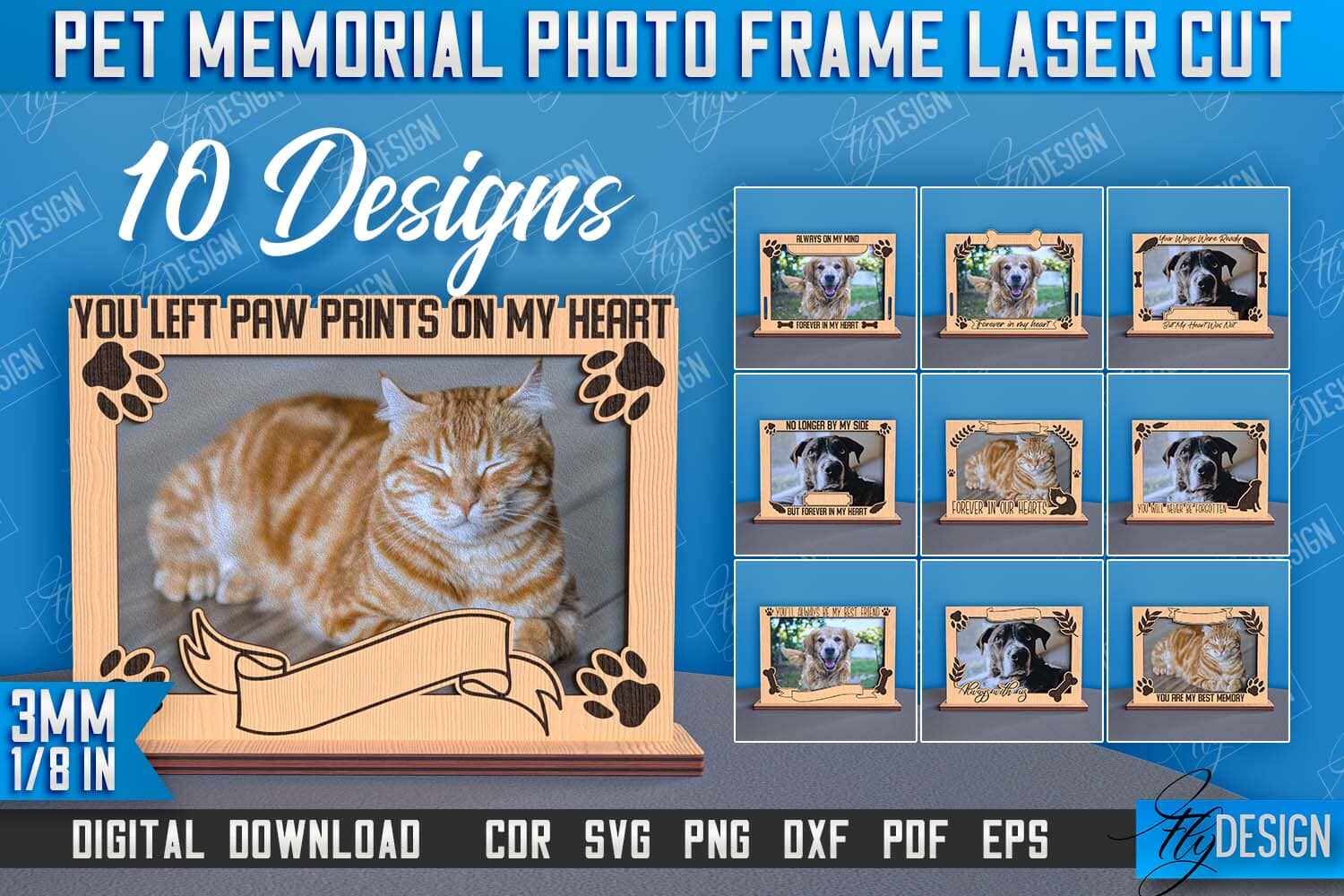 Pet Memorial Photo Frame Laser Cut Bundle | Photo Frame Laser Cut ...