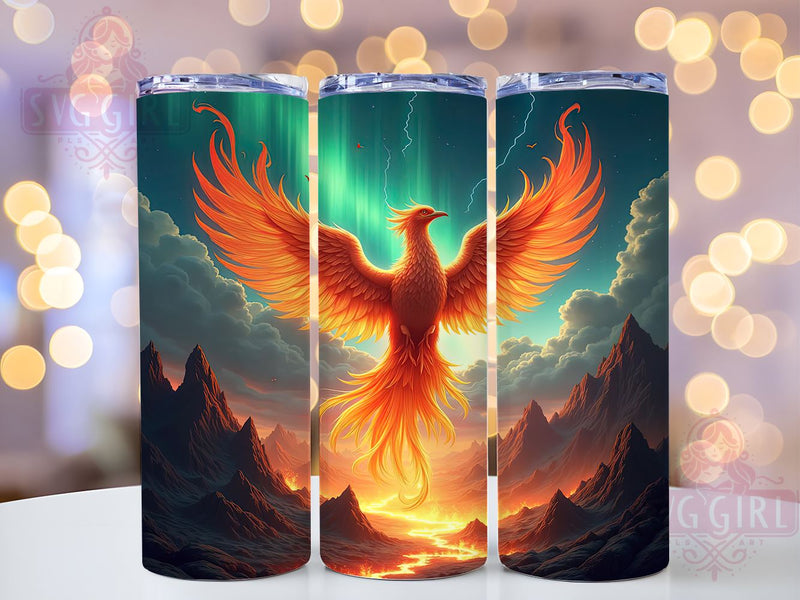 Phoenix Rising Northern Lights Tumbler, Northern Lights Tumbler ...