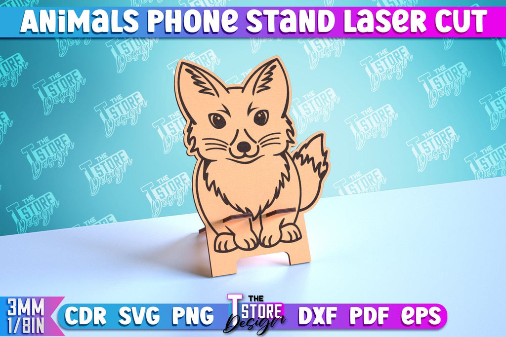 Phone Stand | Smartphone Table Stand | Phone Holder | Fox Design | CNC ...