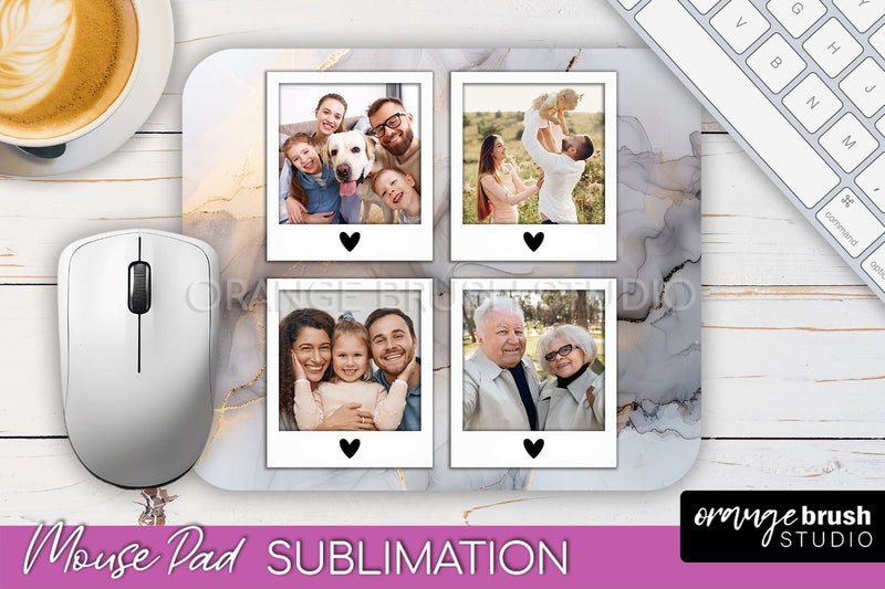 Photo Mouse Pad Sublimation, Marble Mouse Pad Picture Frame - So Fontsy