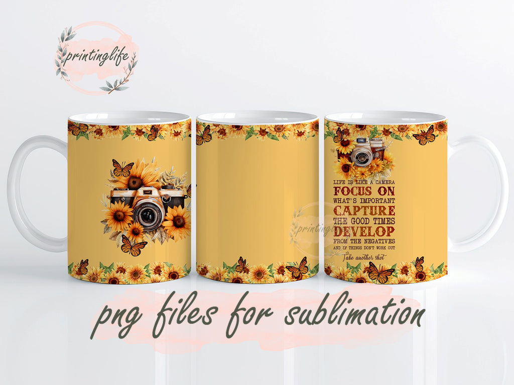 photography mug, camera mug, gift idea for photographer - So Fontsy