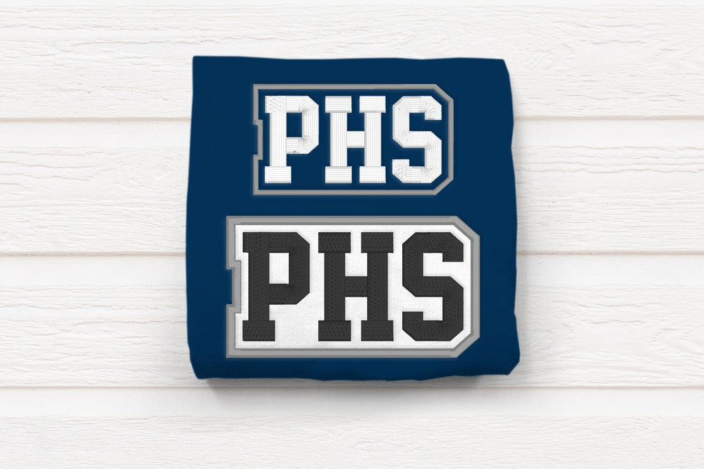 PHS High School Initials Embroidery - So Fontsy