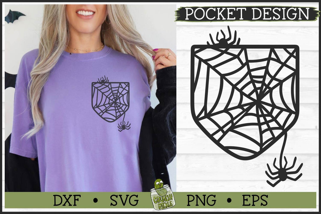 Pickle Pockets - Shirt Pocket Spiders SVG File - So Fontsy