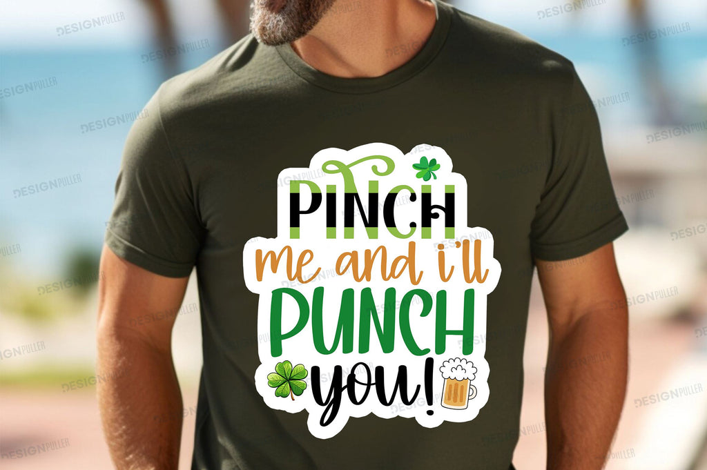 Pinch me and ill punch you Sticker Design - So Fontsy