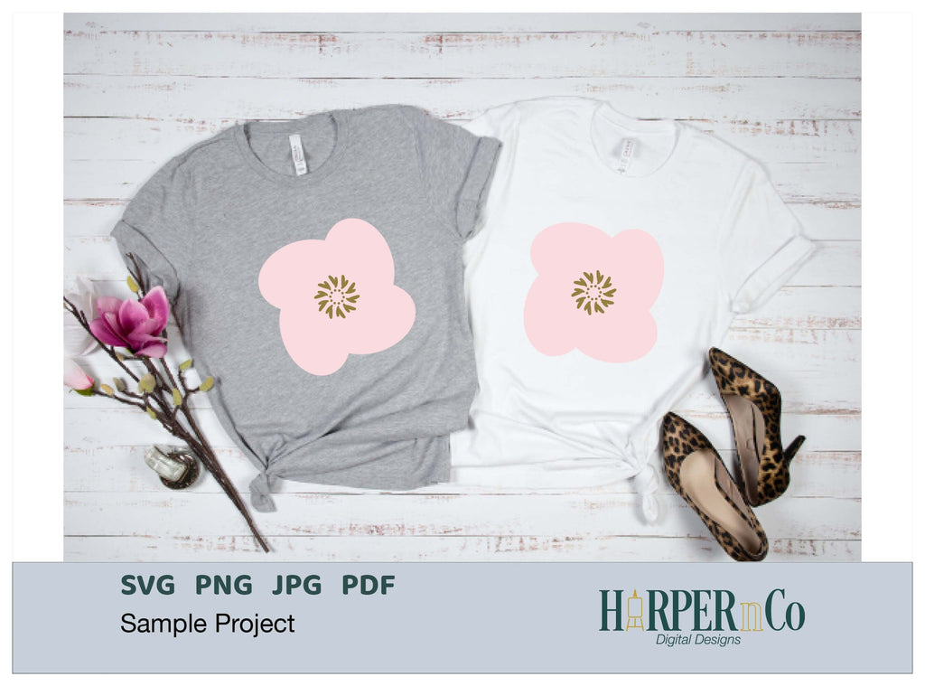 Pink Flower 1 SVG PNG Cut EPS File - So Fontsy