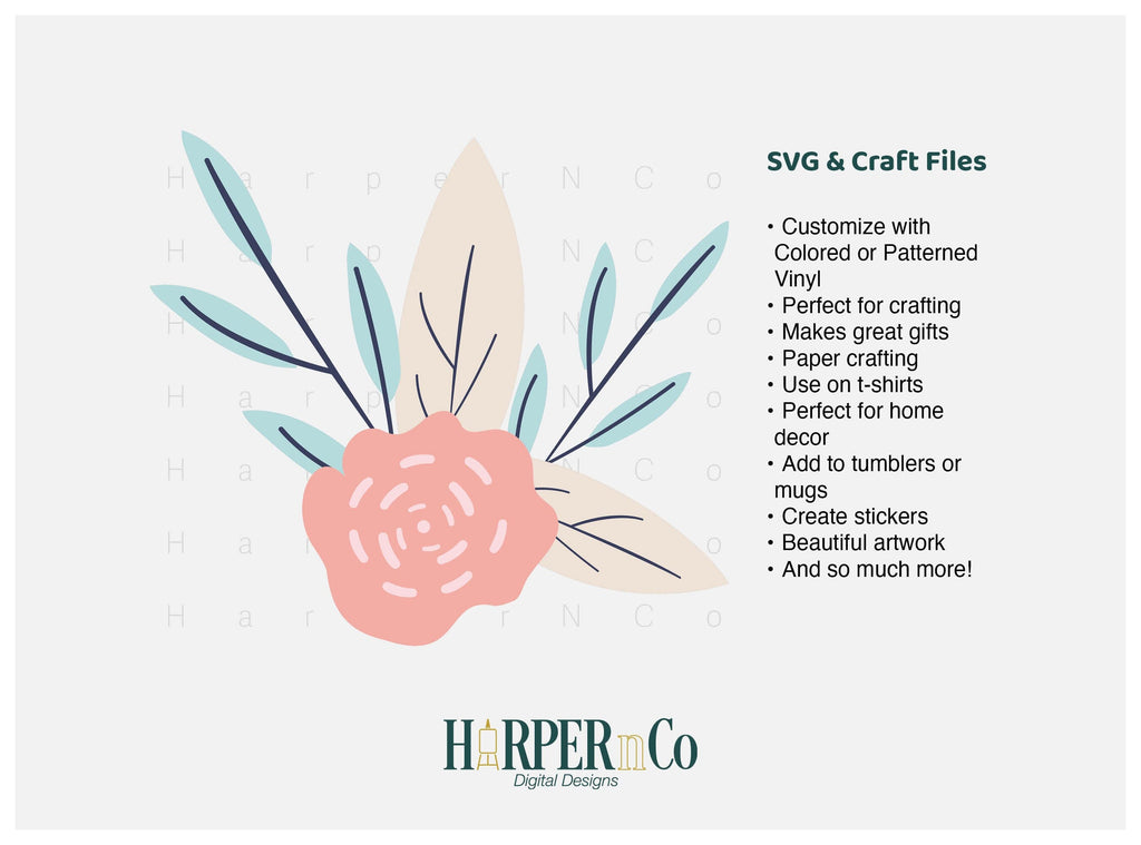 Pink Flower SVG PNG Cut EPS File - So Fontsy