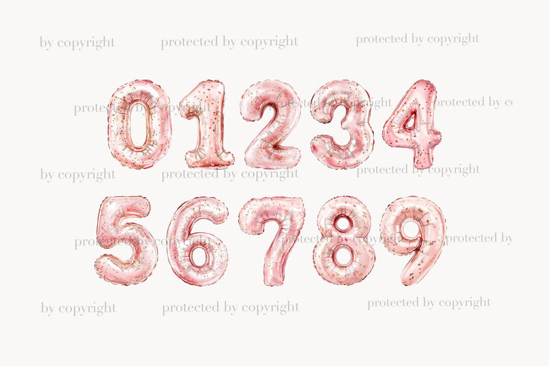 Pink Foil Balloons Alphabet Clipart | Letters PNG Bundle - So Fontsy
