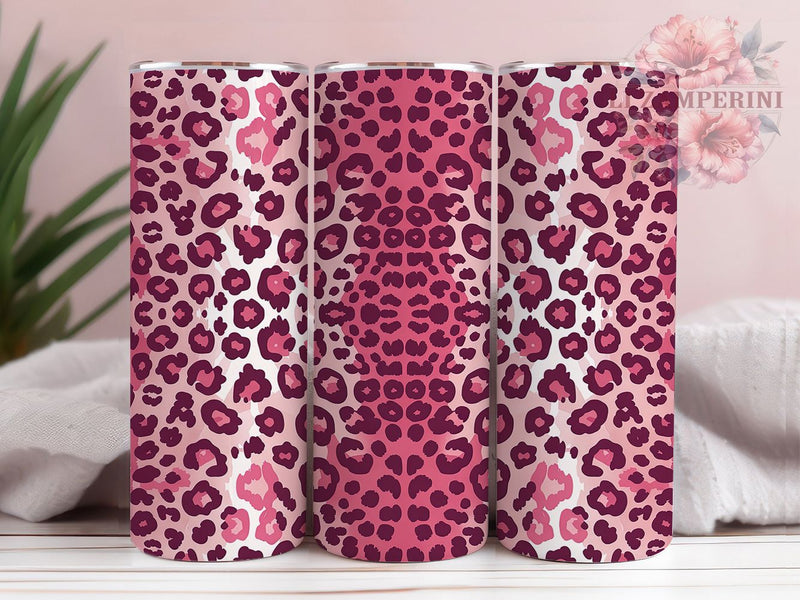 Pink Gradient Leopard Safari Tumbler Wrap, Pink Animal Print, Fade ...