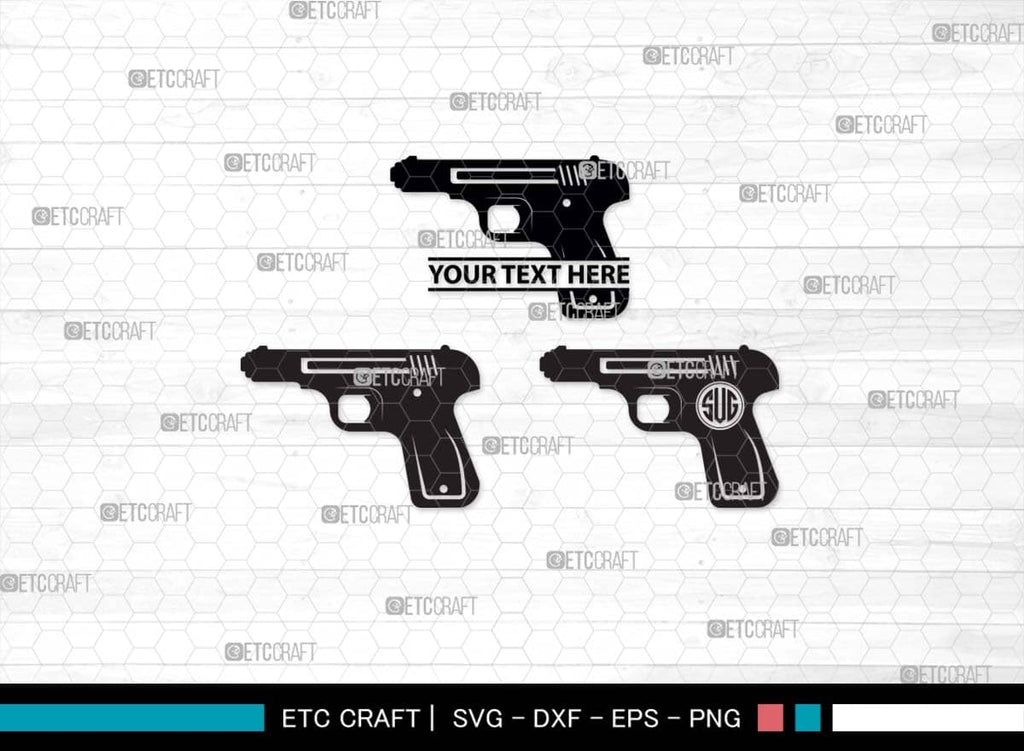 Pistol SVG, Pistol Silhouette, Gun Svg, Handgun Svg, Revolver Svg ...
