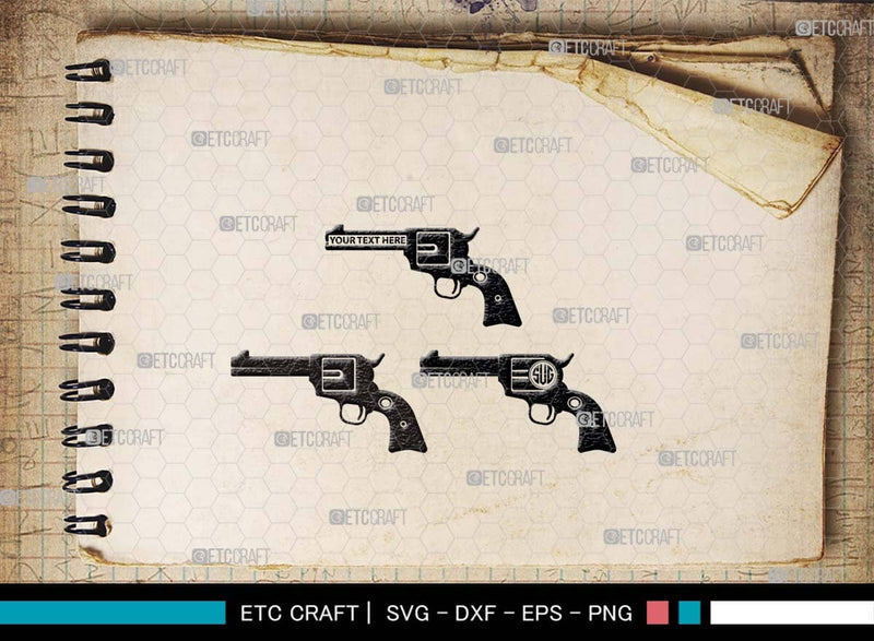 Pistol SVG, Pistol Silhouette, Gun Svg, Handgun Svg, Revolver Svg ...