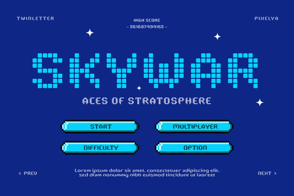 Pixelya - Pixel Display Font - So Fontsy