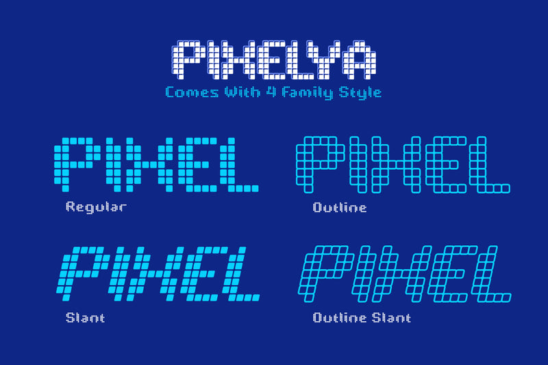 Pixelya - Pixel Display Font - So Fontsy