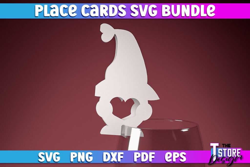 Place Cards SVG | Paper Cut SVG Design | Paper Cards - So Fontsy